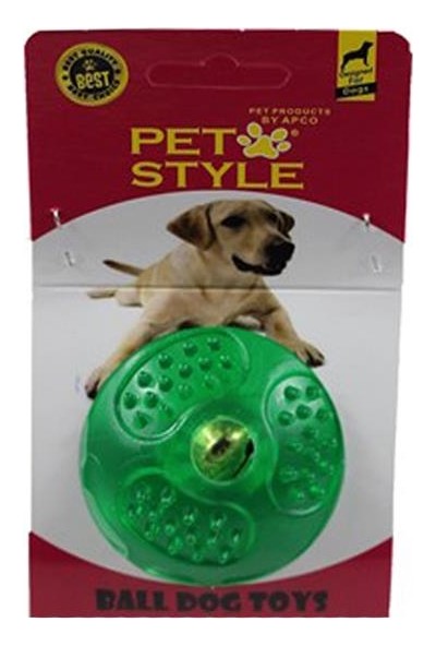 Pet Style Çıngıraklı Sert Top Şeffaf Yeşil