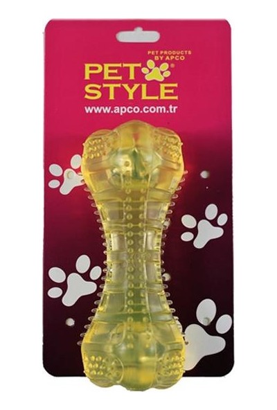 Pet Style Dolgulu Kemik Şeffaf Sarı Pet Style Dolgulu Kemik Şeffaf Sarı