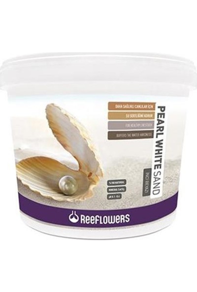 Özel Paket - Reeflowers Pearl White Sand 8.0pH Beyaz Kum 0.5-1.0mm 10Kg Özel Paket - Reeflowers Pearl White Sand 8.0pH Beyaz Kum 0.5-1.0mm 10Kg