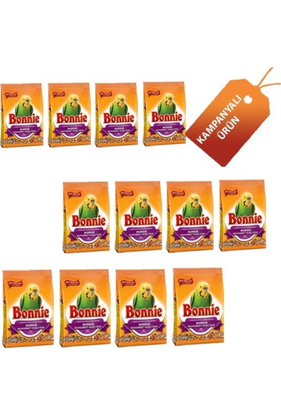 Bonnie Muhabbet Kuş Yemi 500Gr x 12 Adet Bonnie Muhabbet Kuş Yemi 500Gr x 12 Adet