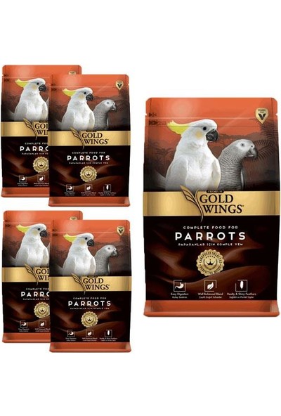 Gold Wings Premium Papağan Yemi 750gr 5 Adet Gold Wings Premium Papağan Yemi 750gr 5 Adet