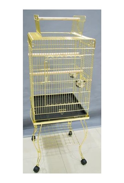 QH Sehpalı Papağan Kafesi Gold 51x51x129 QH Sehpalı Papağan Kafesi Gold 51x51x129