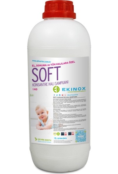 Ekinox Soft Konsantre Halı Şampuanı 1 kg