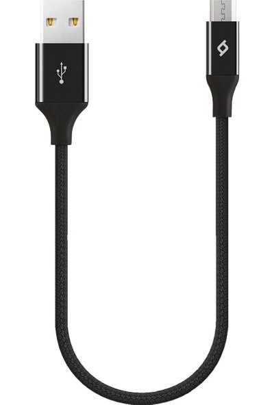 Ttec AlumiCable Mini 30cm Micro USB Şarj Kablosu Siyah 2DK25S Ttec AlumiCable Mini 30cm Micro USB Şarj Kablosu Siyah 2DK25S
