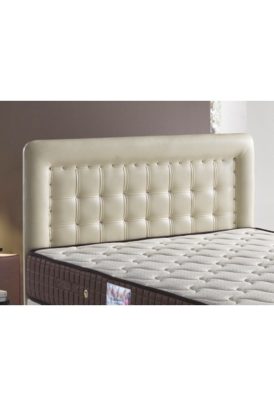 Belletto Çift Kişilik Star Lüx Deri Başlık Krem 140 cm