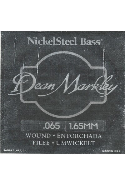 Dean Markley Nickel Steel Bass .065 Bas Gitar Tek Tel