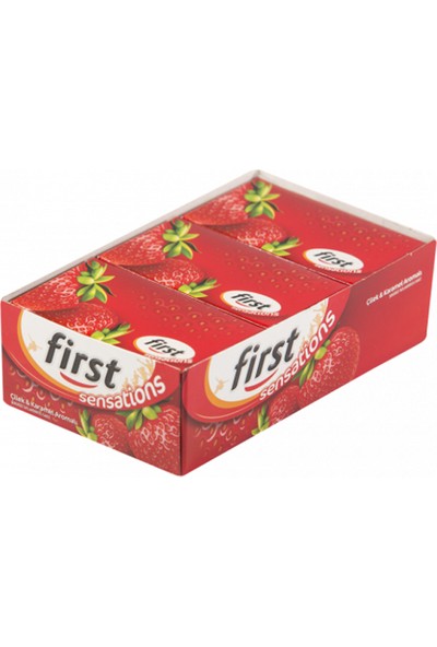 First Sensations Çilek Aromalı Sakız 27 gr x 12 Li First Sensations Çilek Aromalı Sakız 27 gr x 12 Li