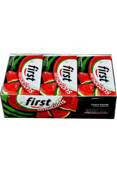 First Sensations Karpuz Aromalı Sakız 27 gr x 12 Li First Sensations Karpuz Aromalı Sakız 27 gr x 12 Li