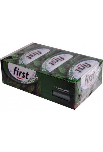 First Sensations Yeşil Nane Aromalı Sakız 27 gr x 12 Li First Sensations Yeşil Nane Aromalı Sakız 27 gr x 12 Li
