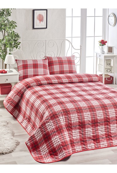 Eponj Home Kapitone Yatak Örtüsü Seti Çift Kişilik Burberry Kırmızı Eponj Home Kapitone Yatak Örtüsü Seti Çift Kişilik Burberry Kırmızı