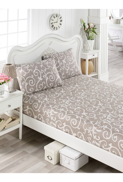 Eponj Home Pes Lastikli Çarşaf Seti Tek Kişilik Merle Bej