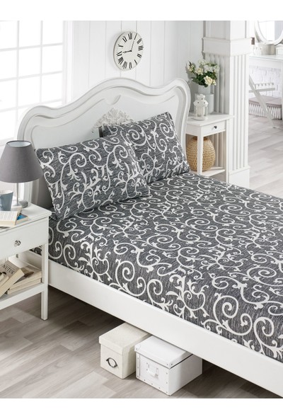 Eponj Home Pes Lastikli Çarşaf Seti Tek Kişilik Merle Siyah