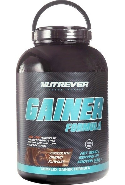 Nutrever Gainer Formula 3000 Gr Çikolata Nutrever Gainer Formula 3000 Gr Çikolata