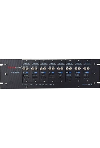 Uydu Dagıtım Santrali - Analog Headend - Vsb 3U 8 Kanal Kompakt Hd Transmodulator Set 88 Hd