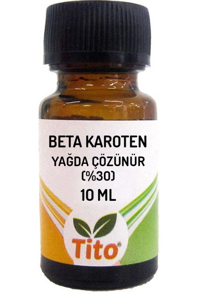 Tito B30 Yağda Çözünür (%30) Sıvı Beta Karoten 10 ml Tito B30 Yağda Çözünür (%30) Sıvı Beta Karoten 10 ml