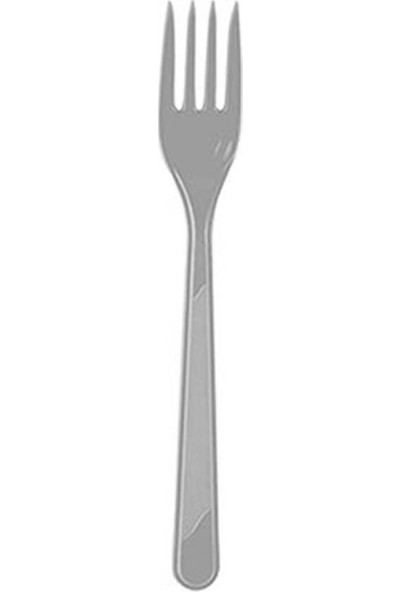 Samur Gümüş Plastik Çatal 25 Adet