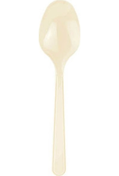 Samur Krem Plastik Kaşık 25 Adet