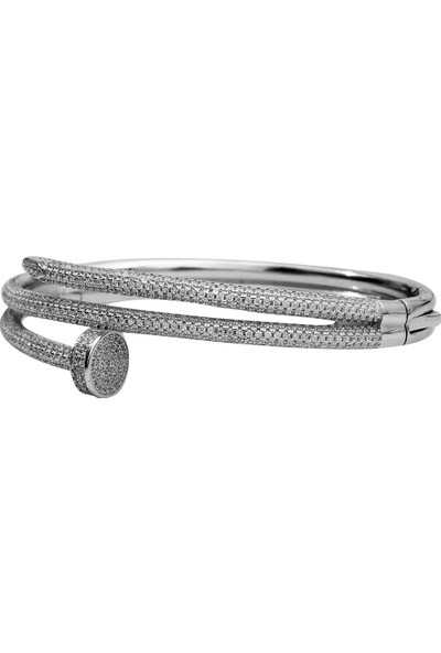 Mypat Silver Çivi Model Full Mikro Zirkon Taşlı Gümüş Bilezik Mypat Silver Çivi Model Full Mikro Zirkon Taşlı Gümüş Bilezik