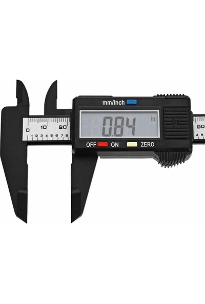 Aksh Kumpas Dijital Karbon Fiber Hassas 150 Mm Kalınlık Ölçer 2 Pil Dahil