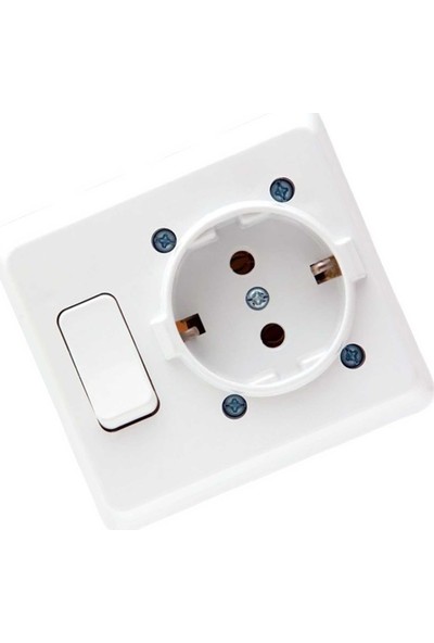 Ne-Ad Sıva Altı Anahtarlı Topraklı Priz (Tek Gövde) Ne-Ad Sıva Altı Anahtarlı Topraklı Priz (Tek Gövde)