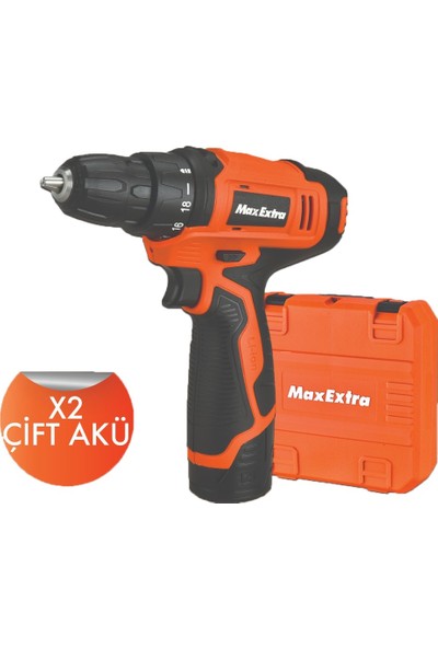 Max Extra Mx1213 Çift Akülü Matkap