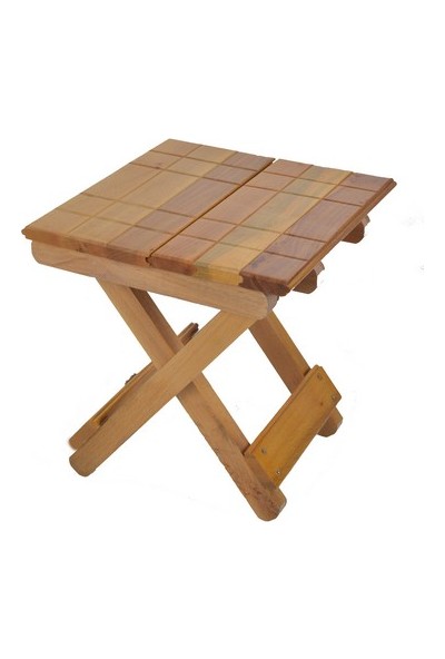 Mangal Sepetim Ahşap Katlanır Tabure Küçük