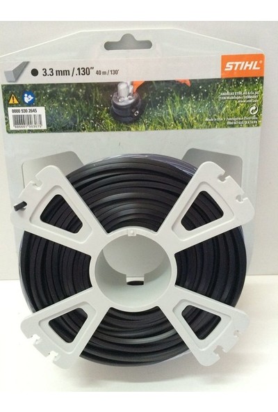 Stihl Misine 3.3Mm*40Mt 4 Köşe Kare Siyah Stihl Misine 3.3Mm*40Mt 4 Köşe Kare Siyah