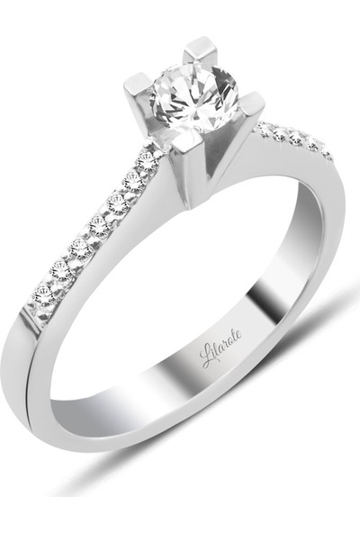 Lilarote Pırlanta Tektaş Modern Yüzük