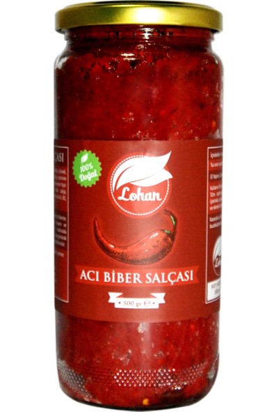 Lohan Acı Biber Ev Salçası El Yapımı 500 gr Lohan Acı Biber Ev Salçası El Yapımı 500 gr