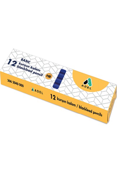 Adel Basic Köşeli Daldırma Kurşun Kalem Hb 2062040000 12 Li (1 Paket 12 Adet) Adel Basic Köşeli Daldırma Kurşun Kalem Hb 2062040000 12 Li (1 Paket 12 Adet)