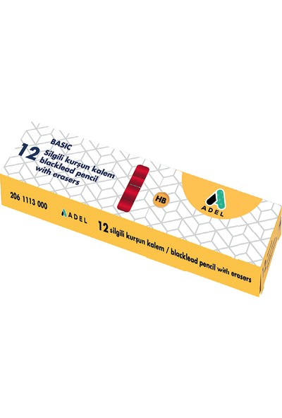 Adel Basic Yuvarlak Silgili Kurşun Kalem Hb 2061113000 12 Li (1 Paket 12 Adet) Adel Basic Yuvarlak Silgili Kurşun Kalem Hb 2061113000 12 Li (1 Paket 12 Adet)