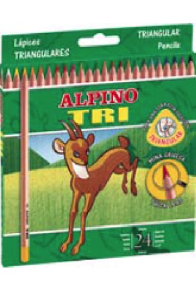 Alpino Tri 24 Renk Boya Kalemi Üçgen Kutu AL-129 Alpino Tri 24 Renk Boya Kalemi Üçgen Kutu AL-129