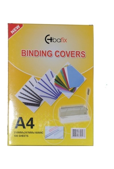 Bafix A-4 Pvc Cilt Kapağı 160 Micron Mat Sarı 100 Lü (1 Paket 100 Adet) Bafix A-4 Pvc Cilt Kapağı 160 Micron Mat Sarı 100 Lü (1 Paket 100 Adet)