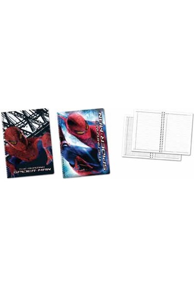 Dönmezler A-5 Holoramlı Spiderman Hazır Defter Kabı 25 Li (1 Paket 25 Adet)