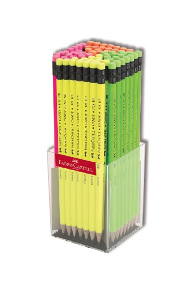 Faber-Castell 2B Candy Silgili Kurşun Kalem 72 Li (1 Paket 72 Adet)