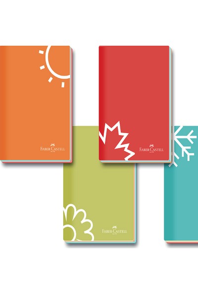 Faber-Castell Not Defteri Karton Kapak A5 Dik Seasonss 4Lü Set 5075000083000