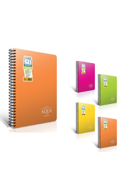 Gıpta Aqua Spiralli Pp Kapak Neon A6 80-4 3-1916000-2011