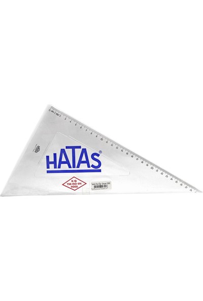 Hatas Gönye Ögrenci Tipi 30 Cm 60 Derece 0801 Hatas Gönye Ögrenci Tipi 30 Cm 60 Derece 0801