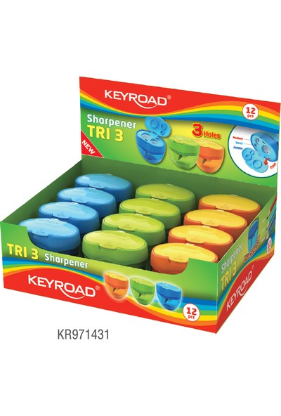 Keyroad Tris Üçlü Kalemtraş Kr971431
