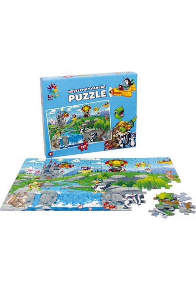 Laço Puzzle Neşeli Hayvanlar 117 Parça Lc-018 Laço Puzzle Neşeli Hayvanlar 117 Parça Lc-018