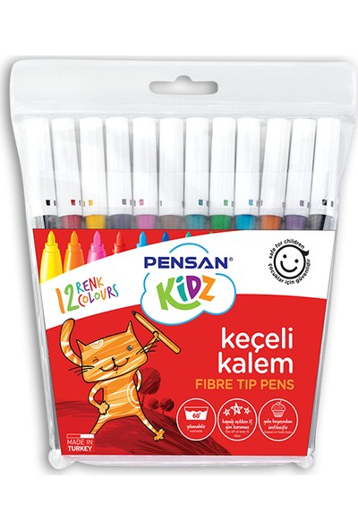 Pensan Kidz Keçeli Boya Kalemi 12 Renk Pe34020Kk12R Pensan Kidz Keçeli Boya Kalemi 12 Renk Pe34020Kk12R