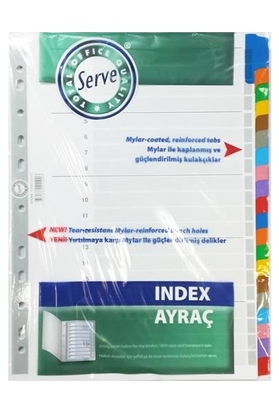 Serve Sv-5526-K Karton Seperatör 20 Renk Serve Sv-5526-K Karton Seperatör 20 Renk