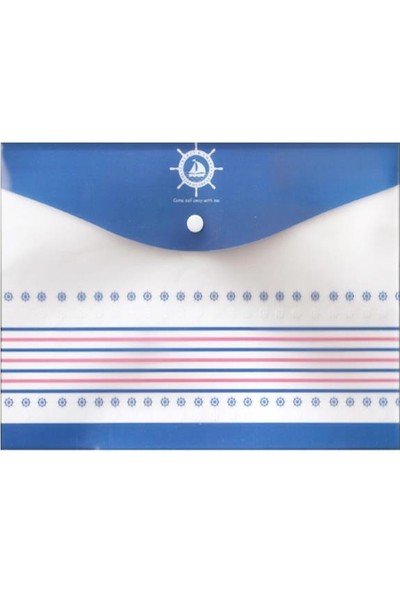 Vintage Label Rainbow Desenli Çıtçıtlı Dosya 12 Li 356 (1 Paket 12 Adet)