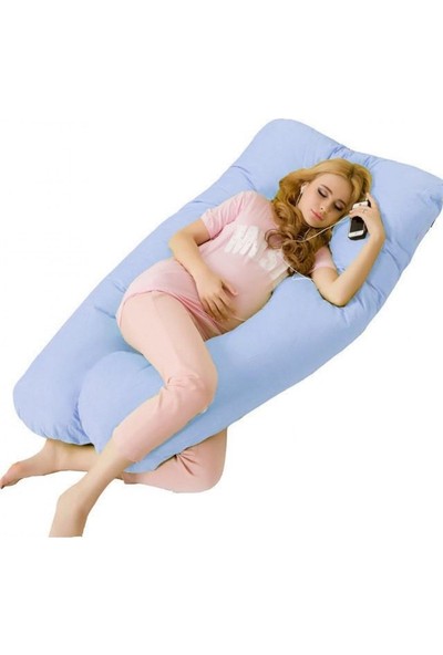 Hamile Yastığı 5 Bölge Destekli Hamile Destek Yastığı - Mavi [ÇANTALI]