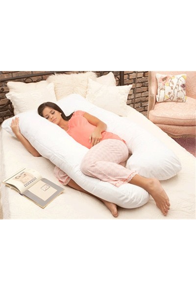 Hamile Yastığı 5 Bölge Destekli Hamile Destek Yastığı - Beyaz [ÇANTALI]