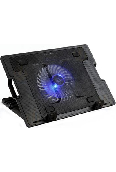 Flying Kademeli Notebook Laptop Soğutucu Mavi Led Işıklı 12 cm Fanlı Stand Flying Kademeli Notebook Laptop Soğutucu Mavi Led Işıklı 12 cm Fanlı Stand