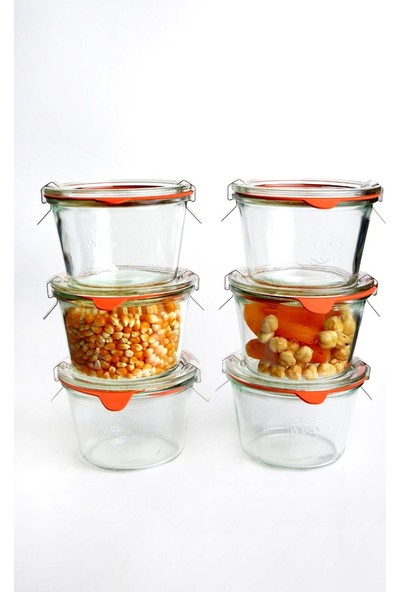 Weck 370 ml Mold Kısa Kavanoz (6 Adet) 741 Weck 370 ml Mold Kısa Kavanoz (6 Adet) 741