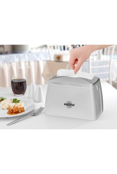 Rulopak R-1331 Modern Masa Üstü Maxi Peçete Dispenseri Beyaz