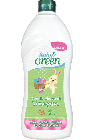 Baby's Green Organik Aloe veralı Bebek Çamaşır Yumuşatıcı - Kokusuz Baby's Green Organik Aloe veralı Bebek Çamaşır Yumuşatıcı - Kokusuz