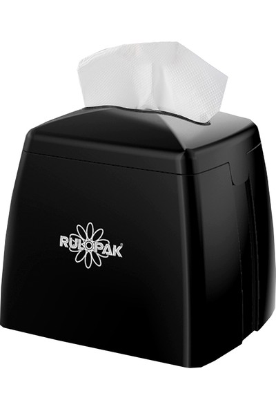 Rulopak R-1330 Modern Masa Üstü Peçete Dispenseri Siyah Rulopak R-1330 Modern Masa Üstü Peçete Dispenseri Siyah